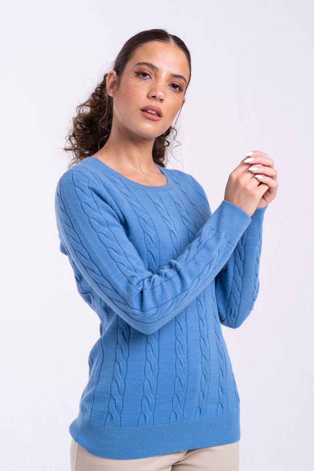 PRINGLE RUBY CABLE CREW NECK - Pringle of Scotland®