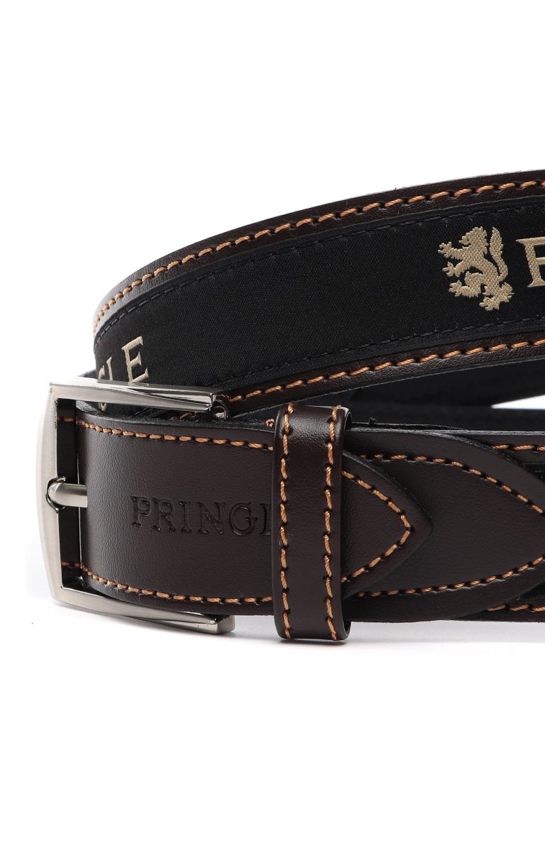 Pringle Casual Leather Belt | Pringle of Scotland®