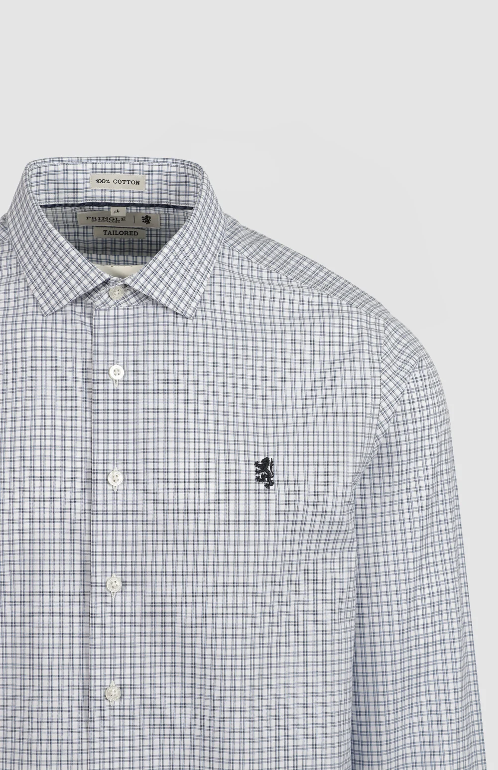 Pringle Alex Anti-Wrinkle Check Tailored Shirt | Pringle of Scotland®